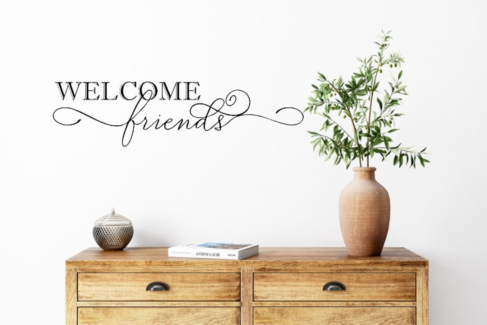 Welcome Friends Wall Decal Sticker - Etsy