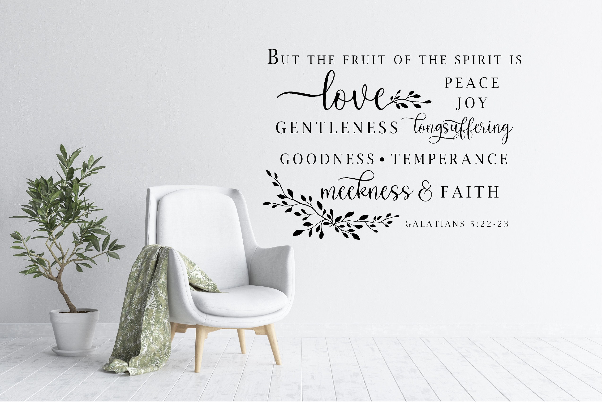 Scripture Galatians 5:22-23 Wall Decal Sticker Religious Christian ...