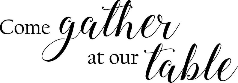 Gather at Our Table Wall Decal Sticker Kitchen Dining Room - Etsy