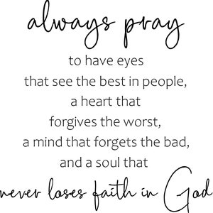 Always Pray Wall Decal Sticker Religious Christian - Etsy