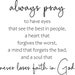 Always Pray Wall Decal Sticker Religious Christian - Etsy