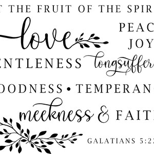 Scripture Galatians 5:22-23 Wall Decal Sticker Religious Christian ...