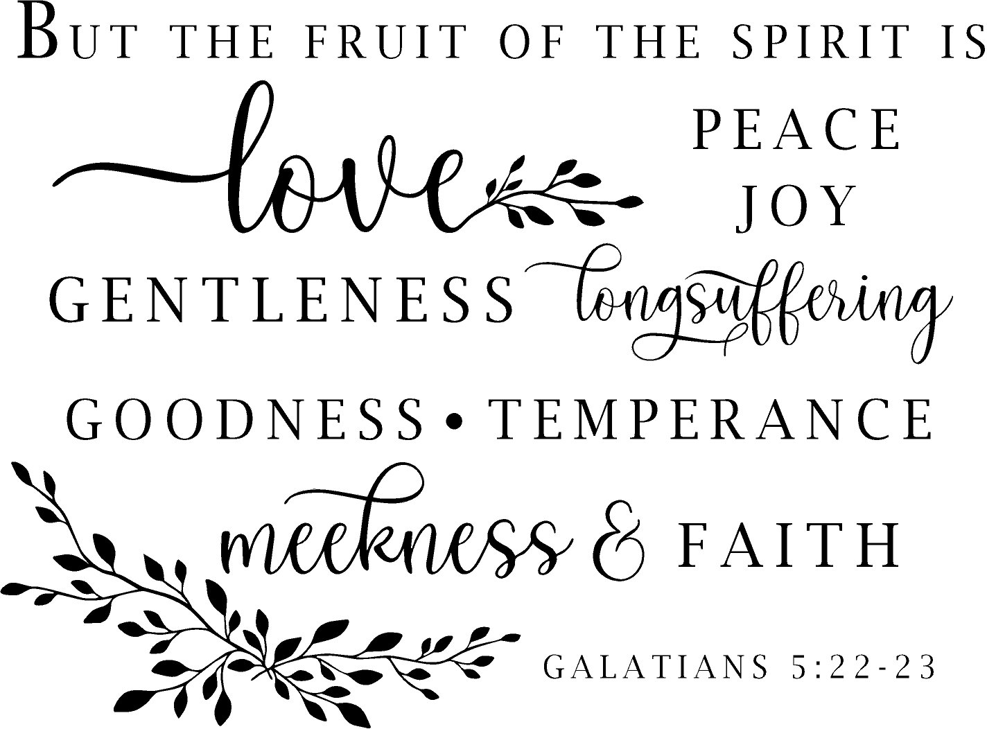 Scripture Galatians 5:22-23 Wall Decal Sticker Religious Christian ...