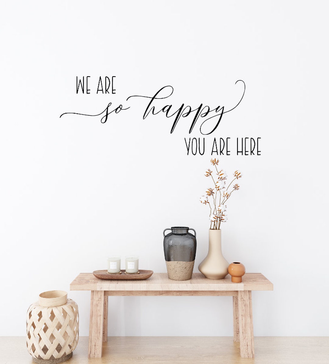 We Are so Happy You Are Here Wall Decal Sticker - Etsy