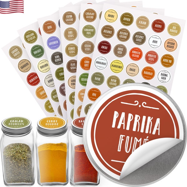 Round Spice Labels - Etsy