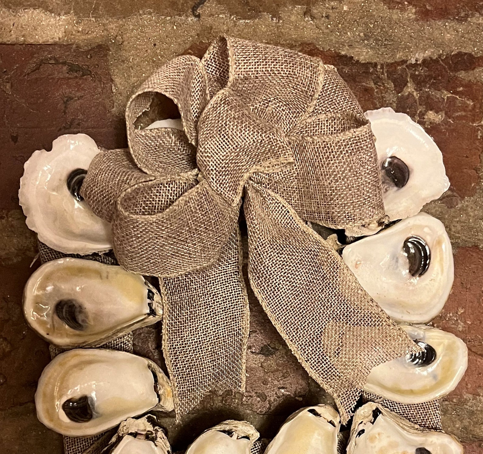 Oyster Shell Wreath Coastal Wreath 8 - Etsy