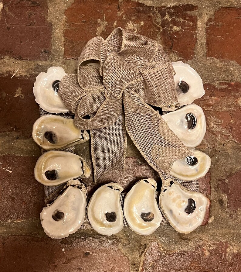 Oyster Shell Wreath Coastal Wreath 8 - Etsy