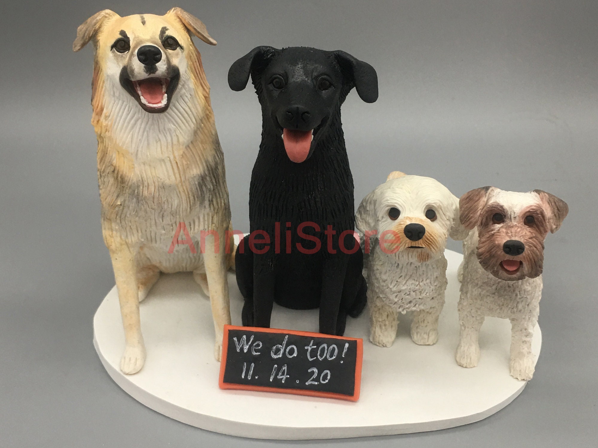 Paper & Party Supplies wedding cake topper with dog Pets birthday ...