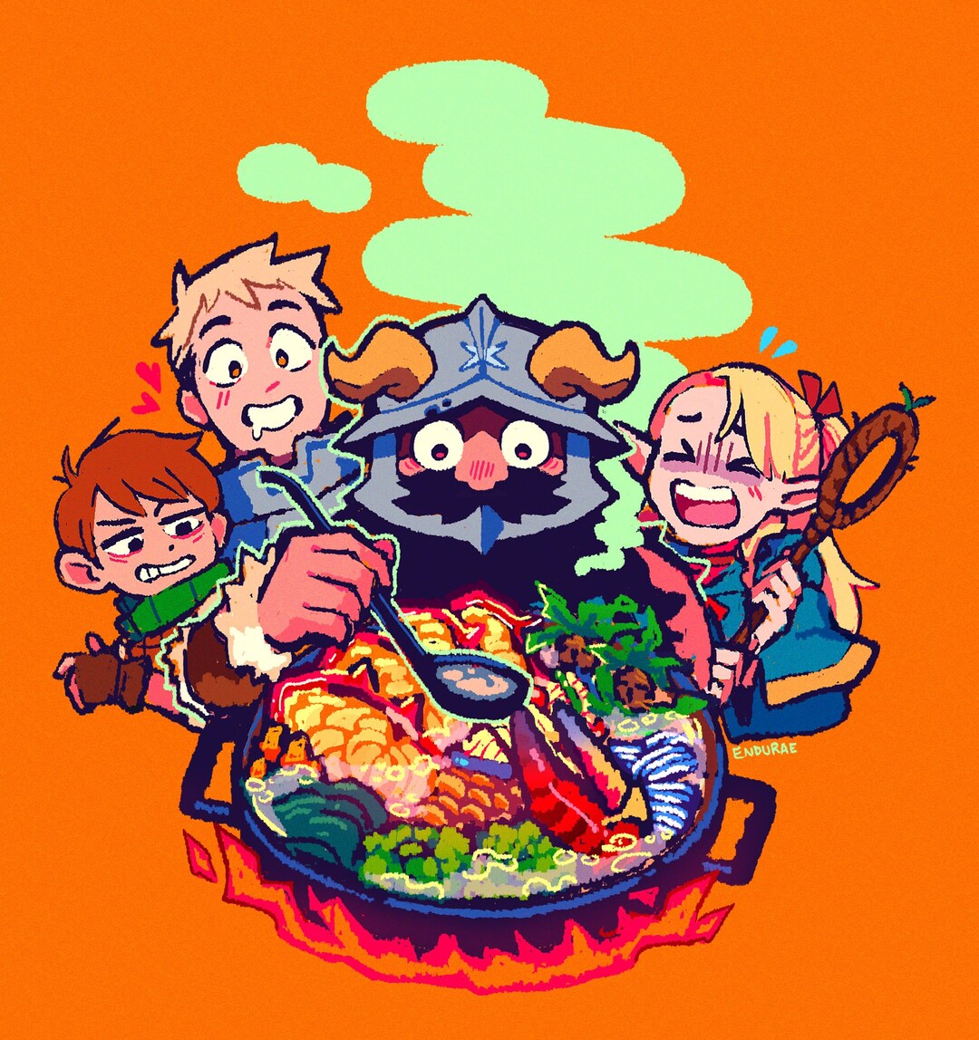 Dungeon Meshi Hot Pot Charm and Print - Etsy