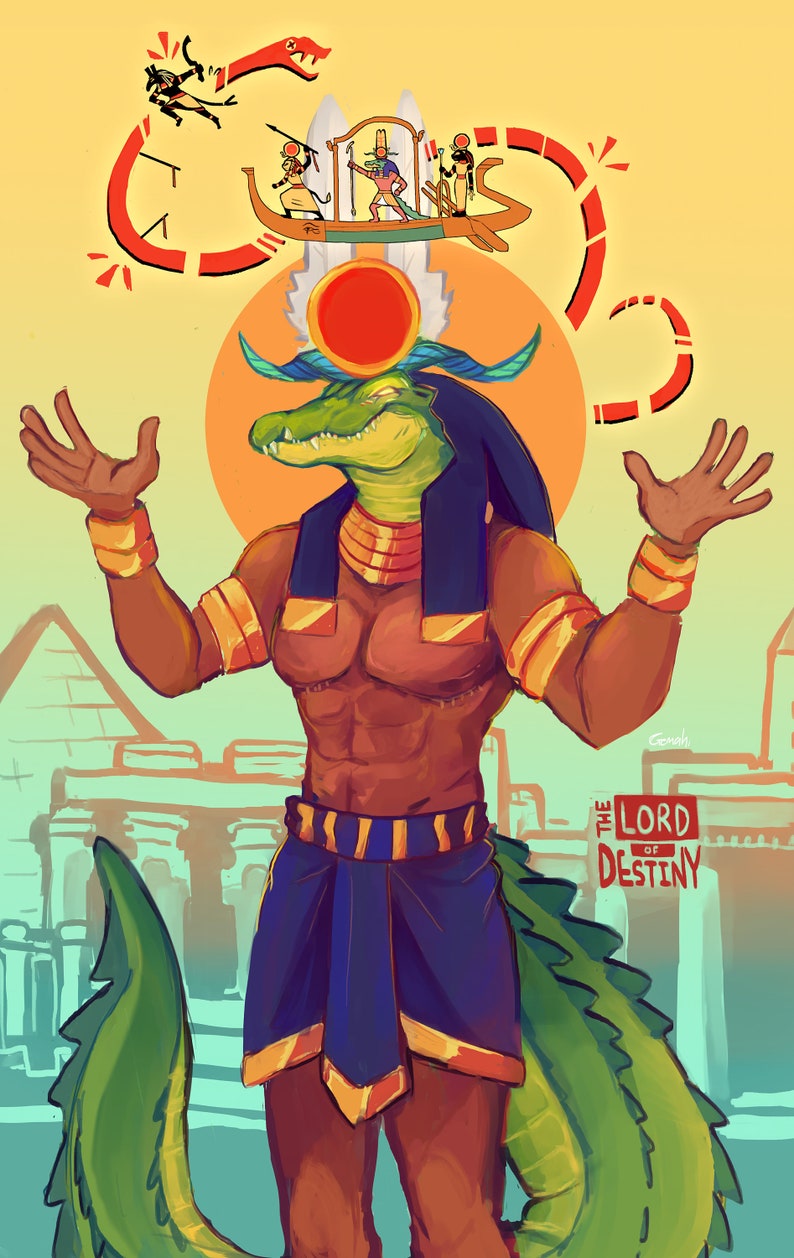 Lord of Destiny Sobek-ra Print - Etsy