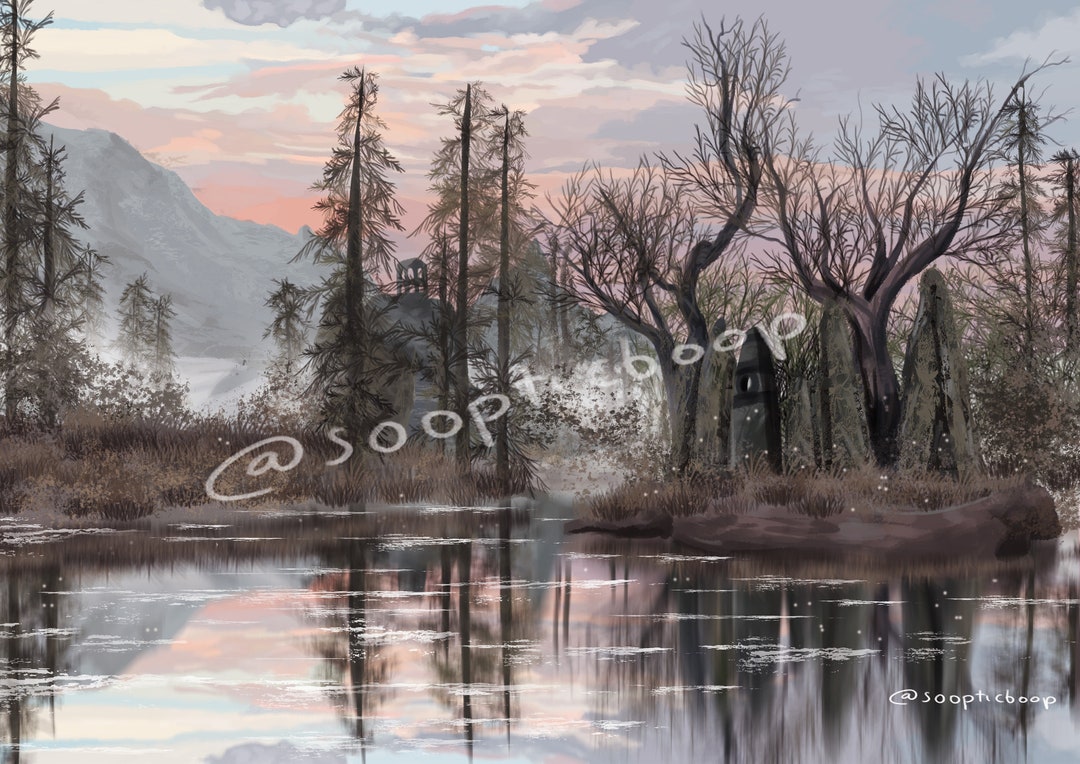 The Apprentice Stone- Skyrim Art Print - Etsy