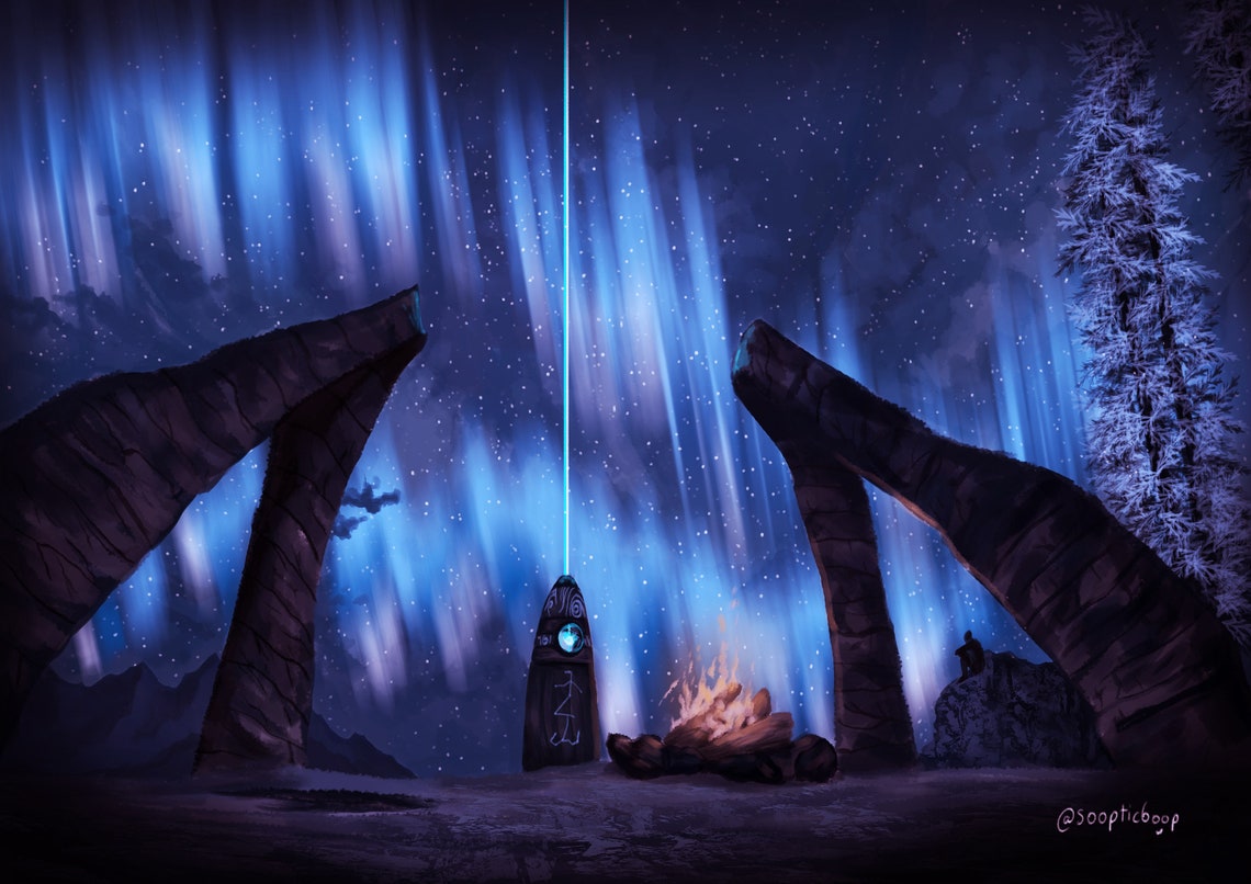 The Lord Stone Skyrim Art Print | Etsy