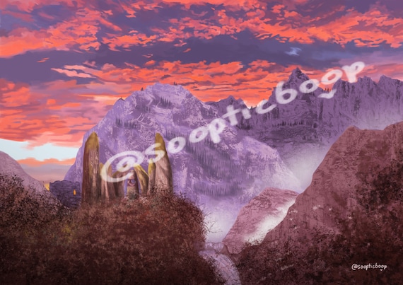 The Lover Stone Skyrim Art Print | Etsy