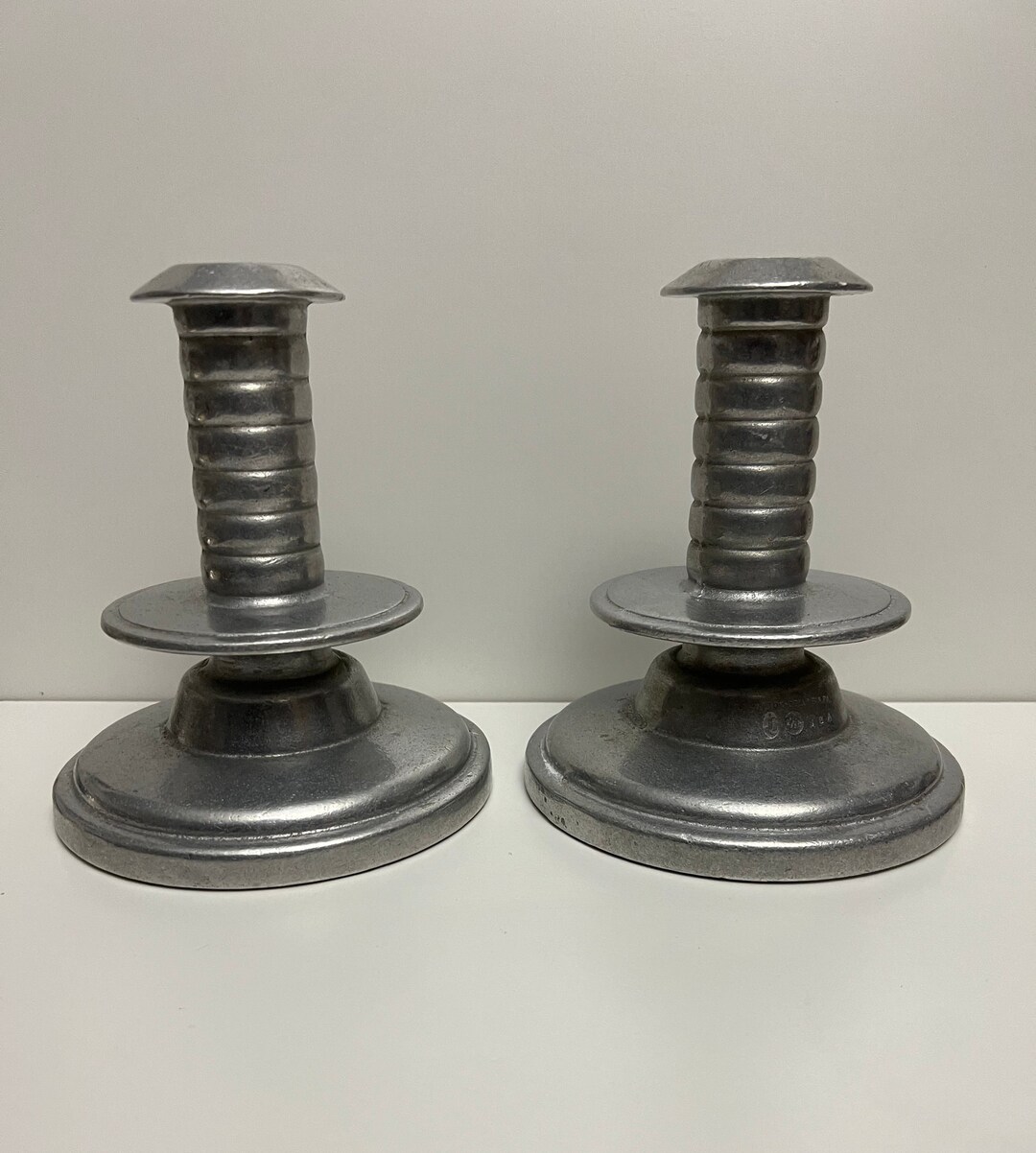 Pewter Candlesticks Capstan Style From the 16th Century Set of 2 - Etsy