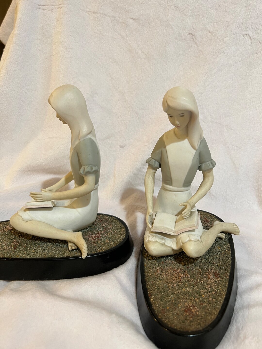 Bookends of Barefoot Girl Reading RARE - Etsy