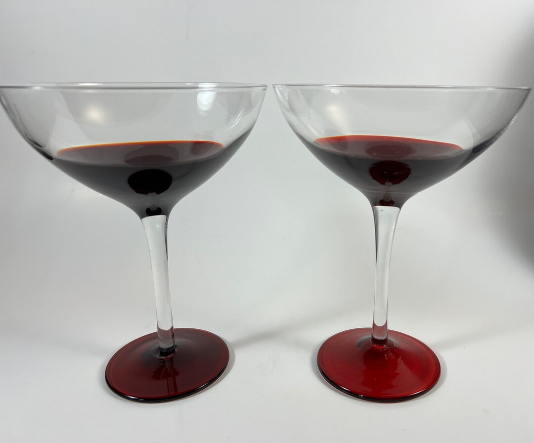 Pier 1 Elemental Red Martini Glasses Set of 2 - Etsy