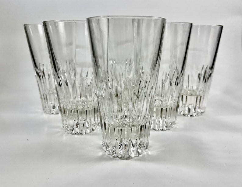 Rare Cut Crystal Highball Glass Set of 5 - Etsy