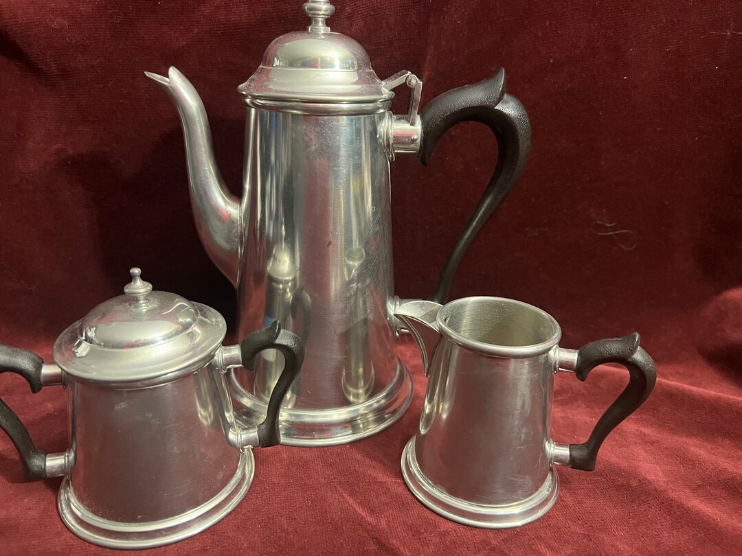 Steiff Pewter 3 Pc Mini Coffee Set - Etsy