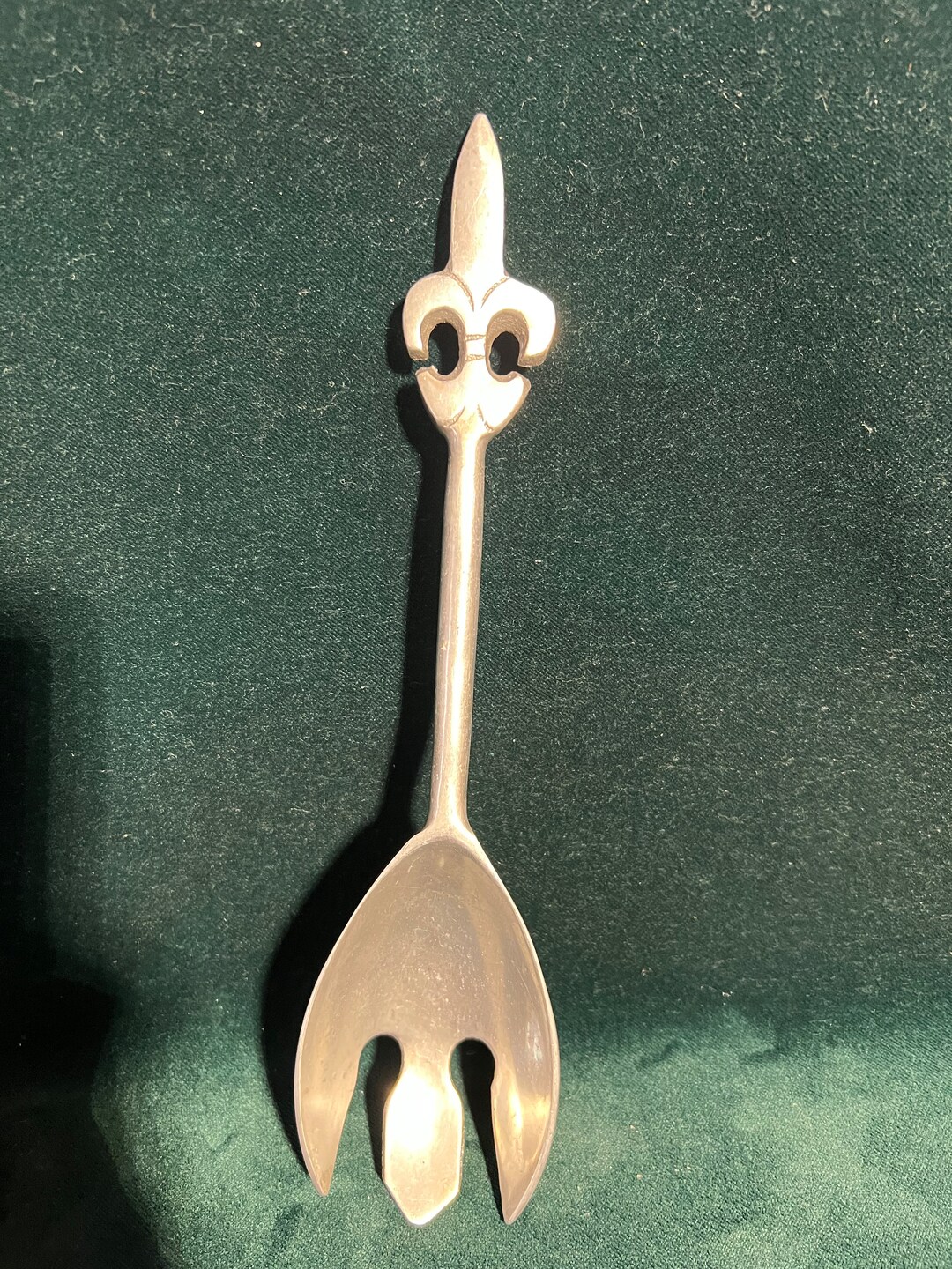 Vintage Fleur De Lis Pewter Serving Fork - Etsy