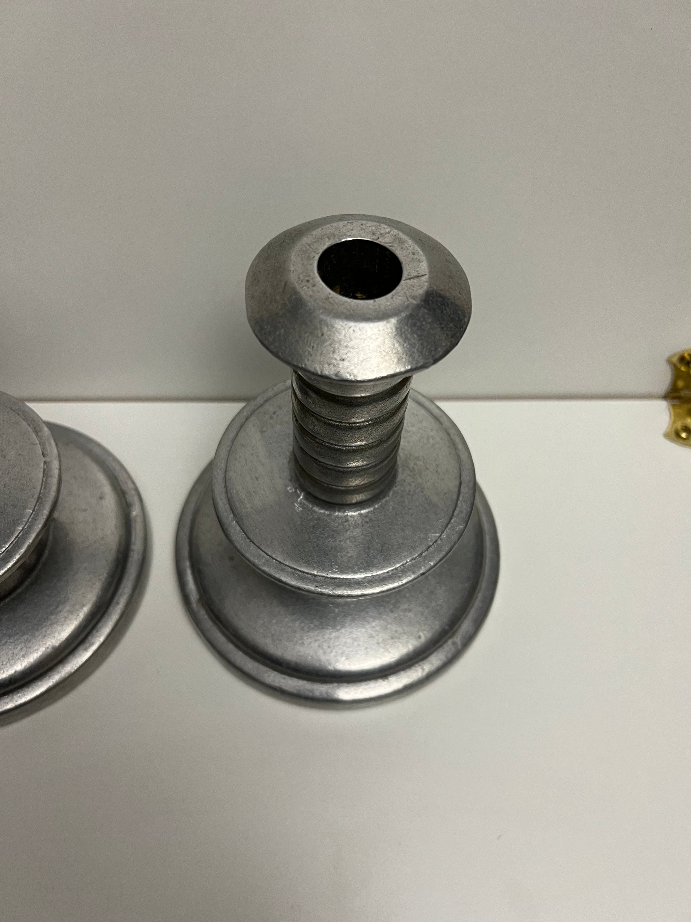 Pewter Candlesticks Capstan Style From the 16th Century Set of 2 - Etsy