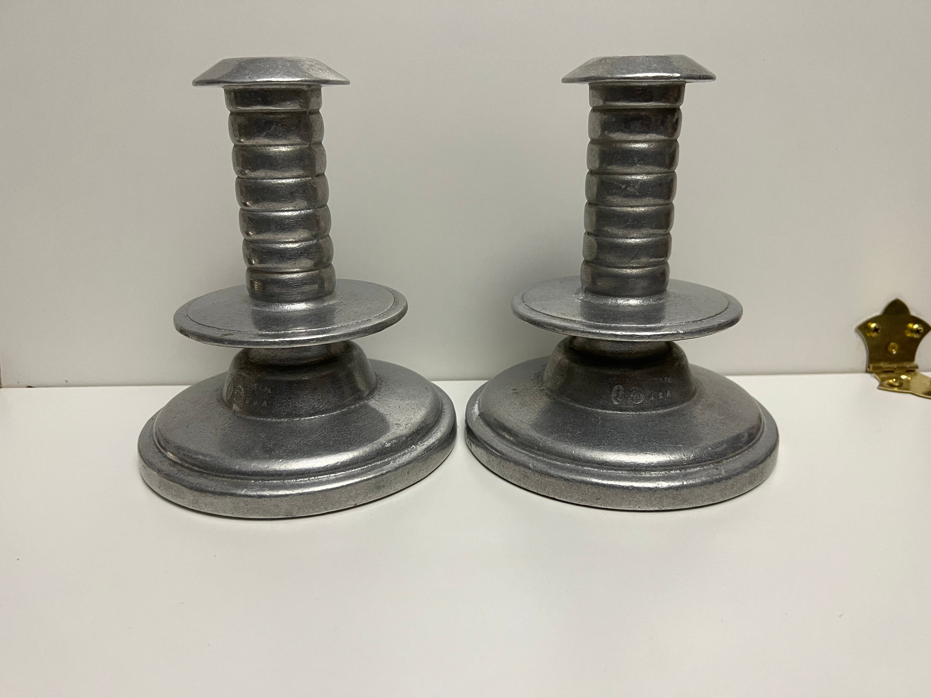 Pewter Candlesticks Capstan Style From the 16th Century Set of 2 - Etsy