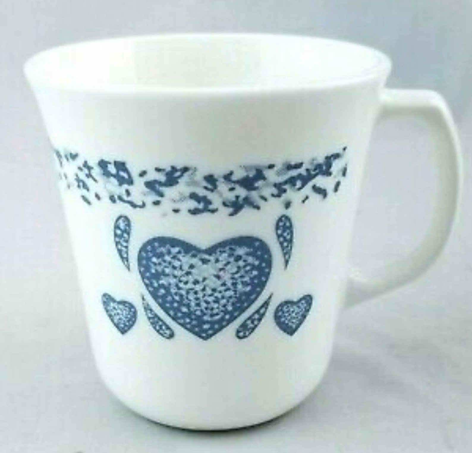 Corelle by Corningware Blue Heart Mugs - Etsy