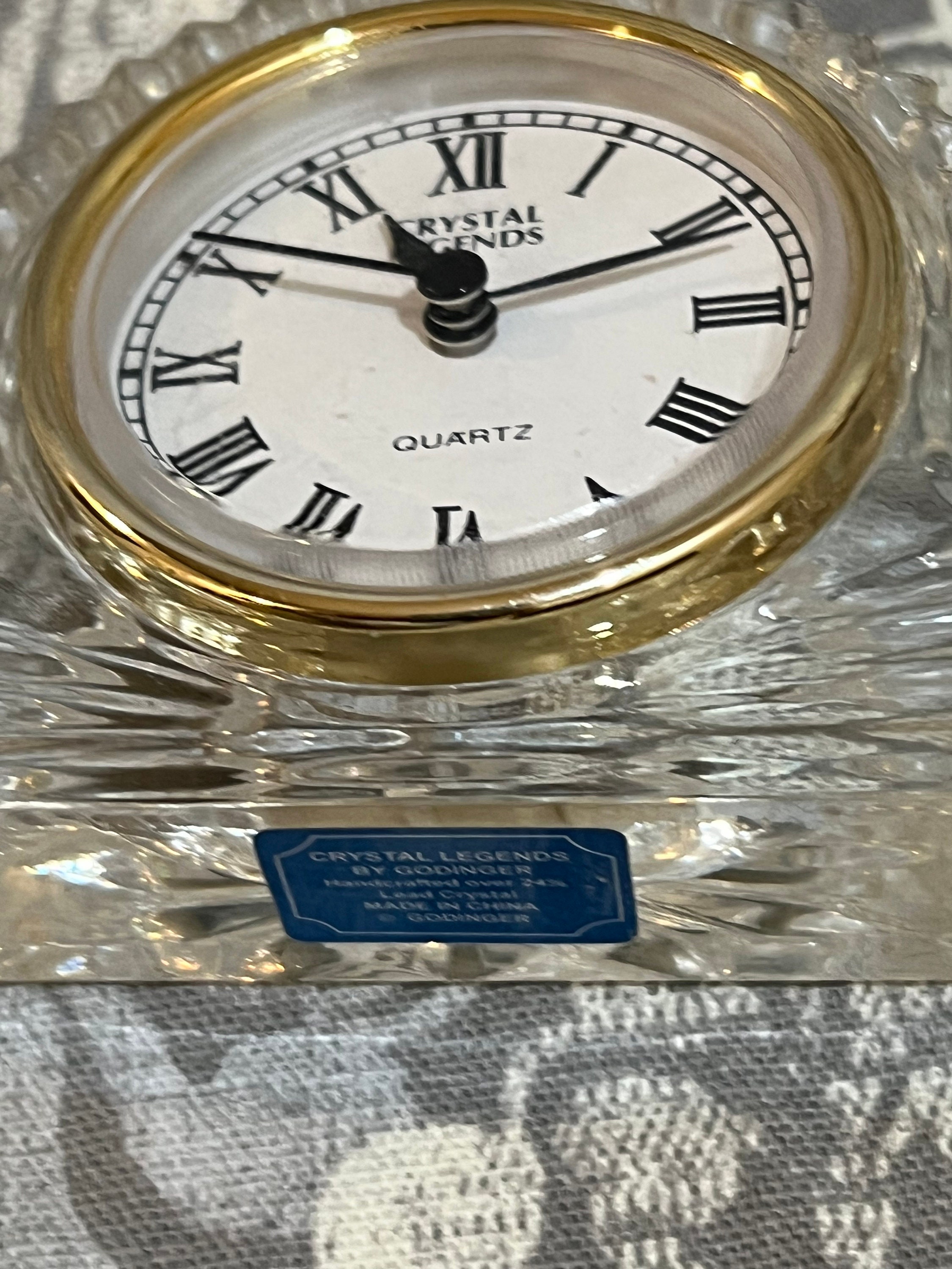 Crystal Legends Mantle Clock by Godinger - Etsy
