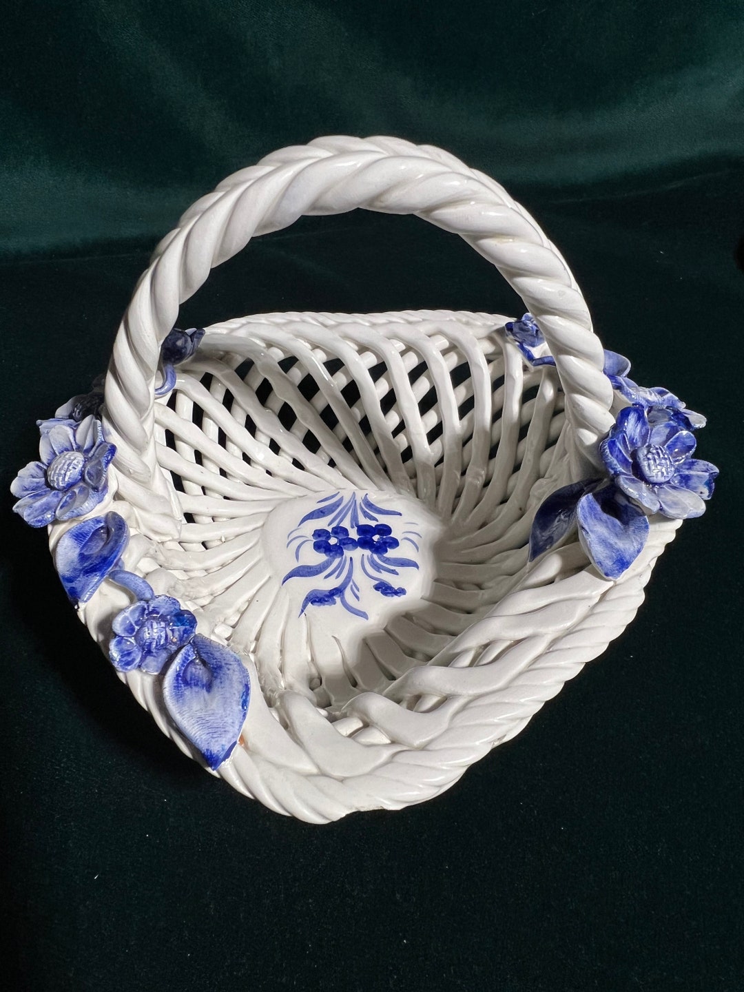 Italian Ceramic Woven Small Basket - Etsy