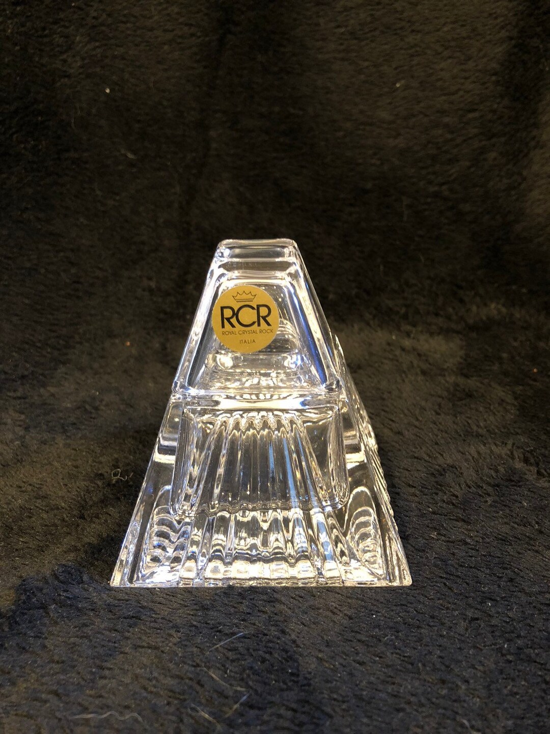 Vintage RCR Royal Crystal Rock Pyramid Inkwell With Lid - Etsy