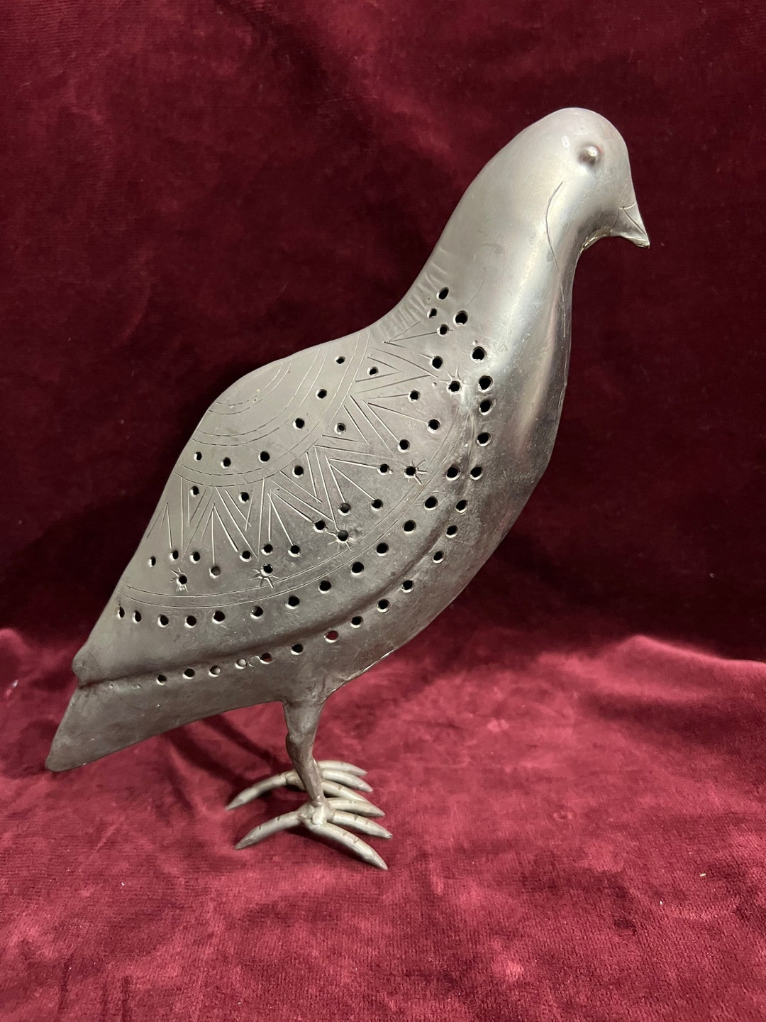 Metal Bird Figurine Silver Tone - Etsy