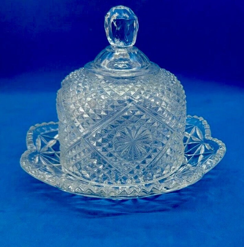 Vintage Clear Crystal Butter/covered Dish by Avon - Etsy