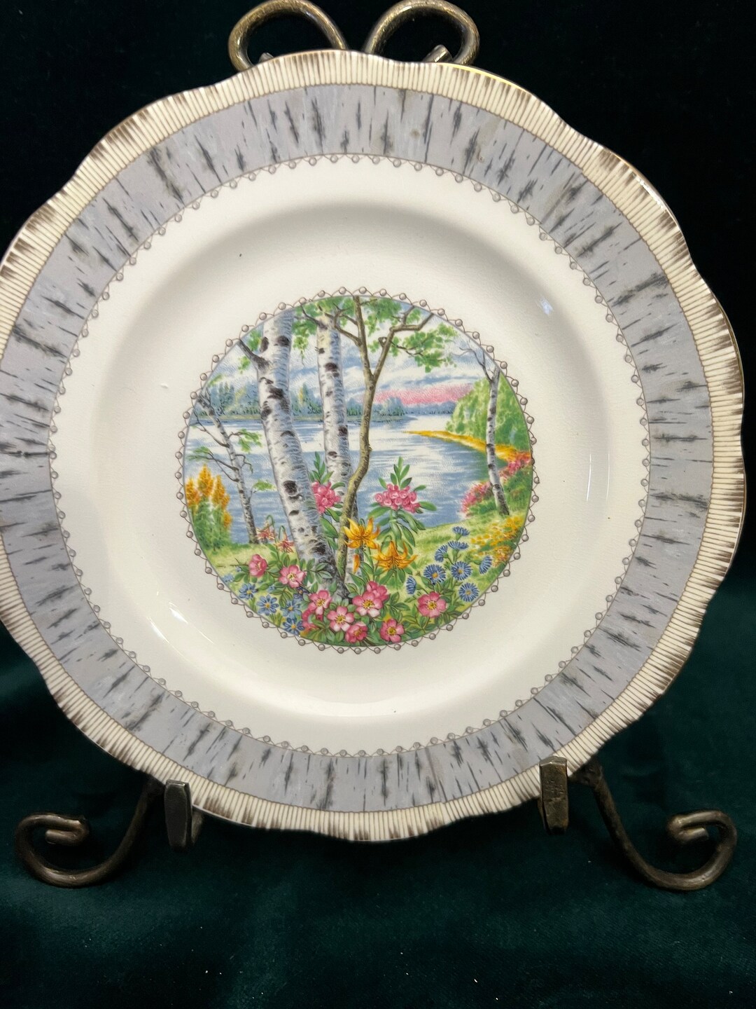 Royal Albert Silver Birch Plate - Etsy