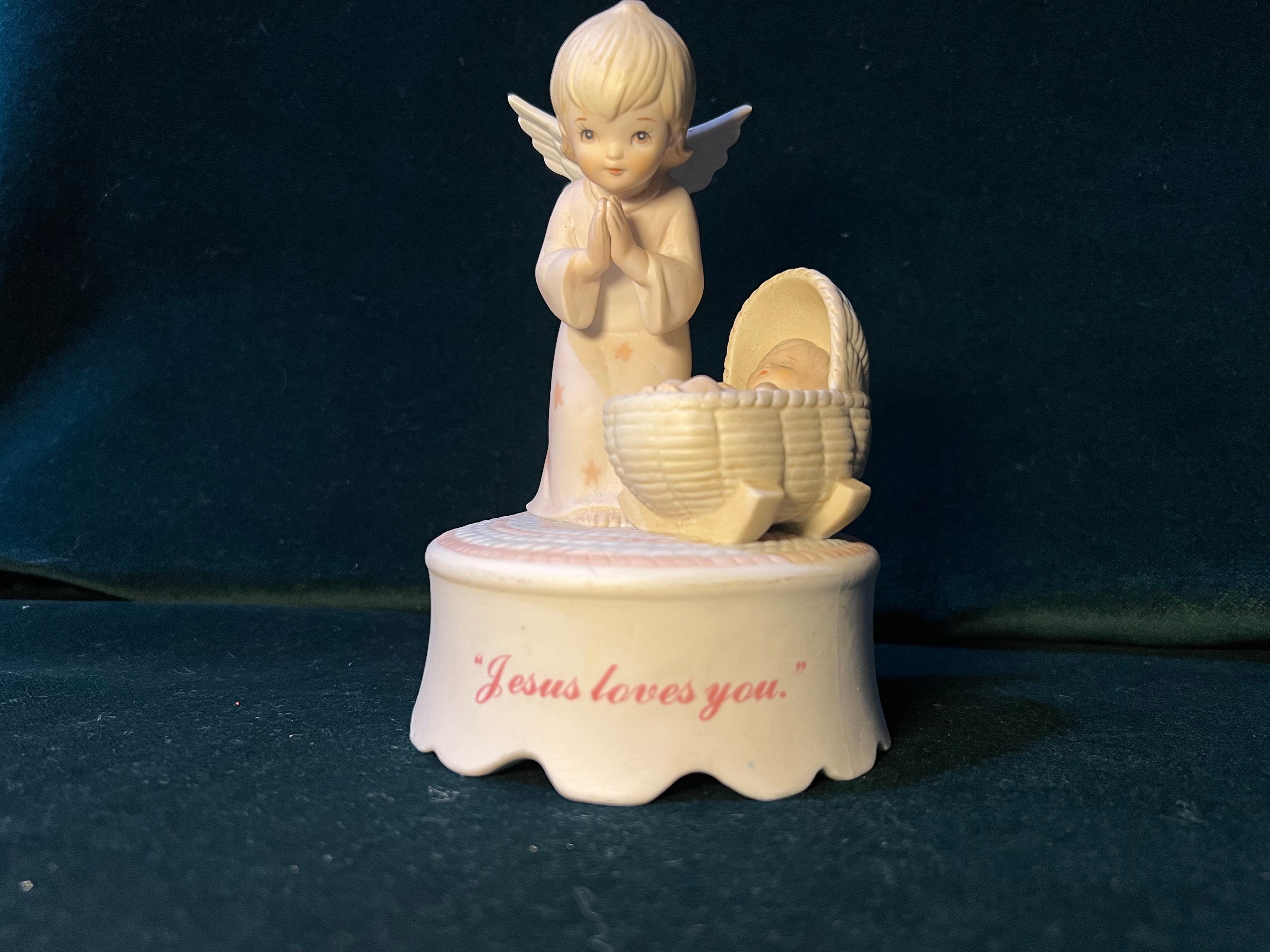 Lefton Guardian Angel Music Box - Etsy