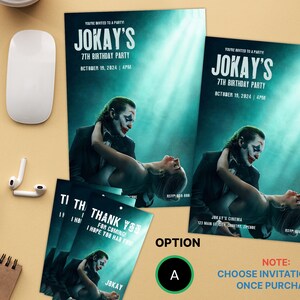 JOKER FOLIE A DEUX Birthday Invitation, Joker Folie a Deux Movie Ticket ...