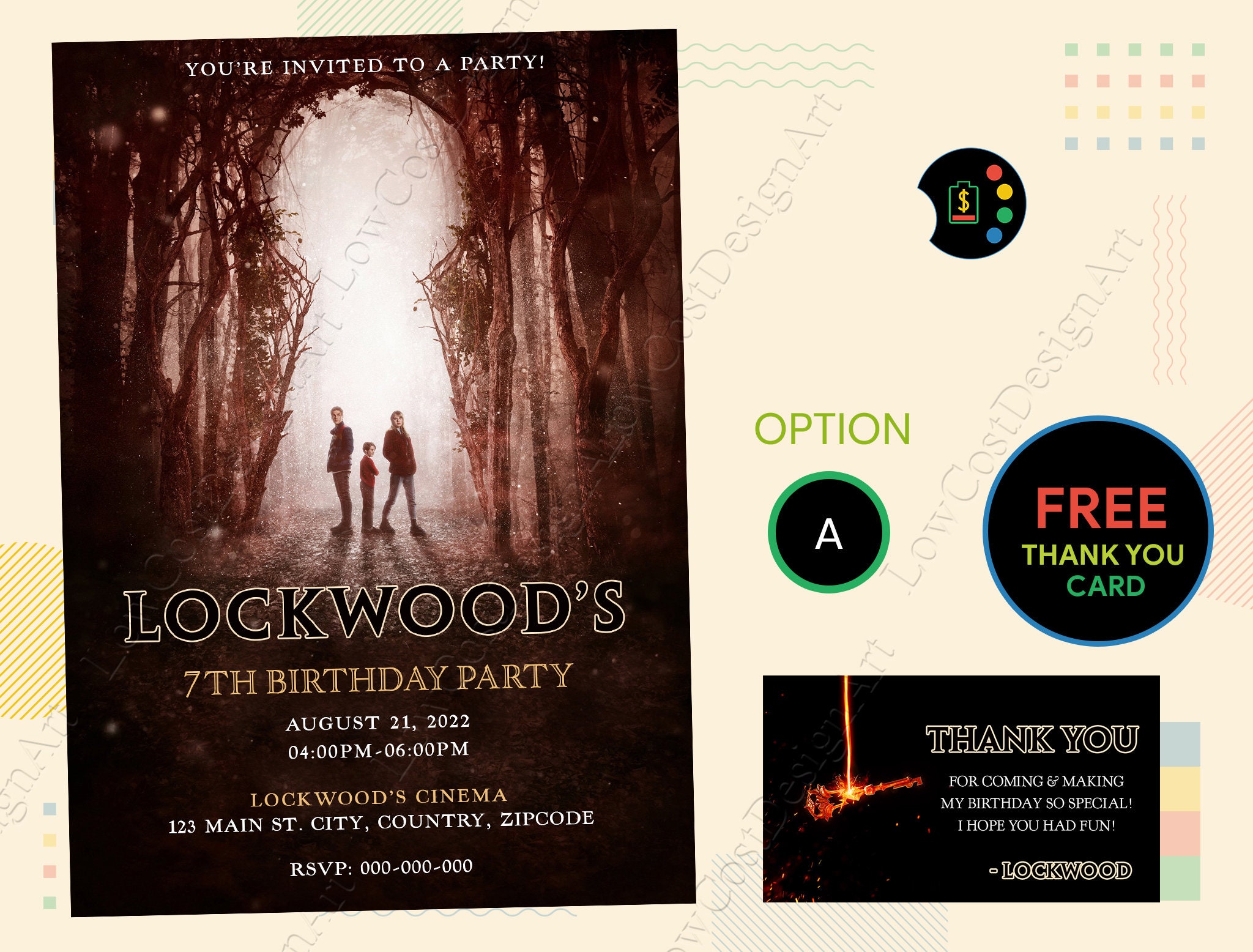 Locke and Key Birthday Invitation Locke and Key Birthday - Etsy