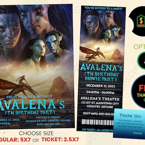 Avatar the Way of Water Birthday Invitation, Avatar the Way of Water ...