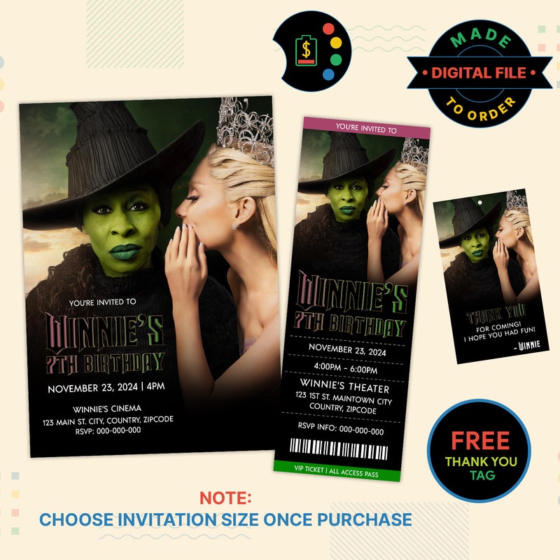 Wicked Movie Invitation - Etsy
