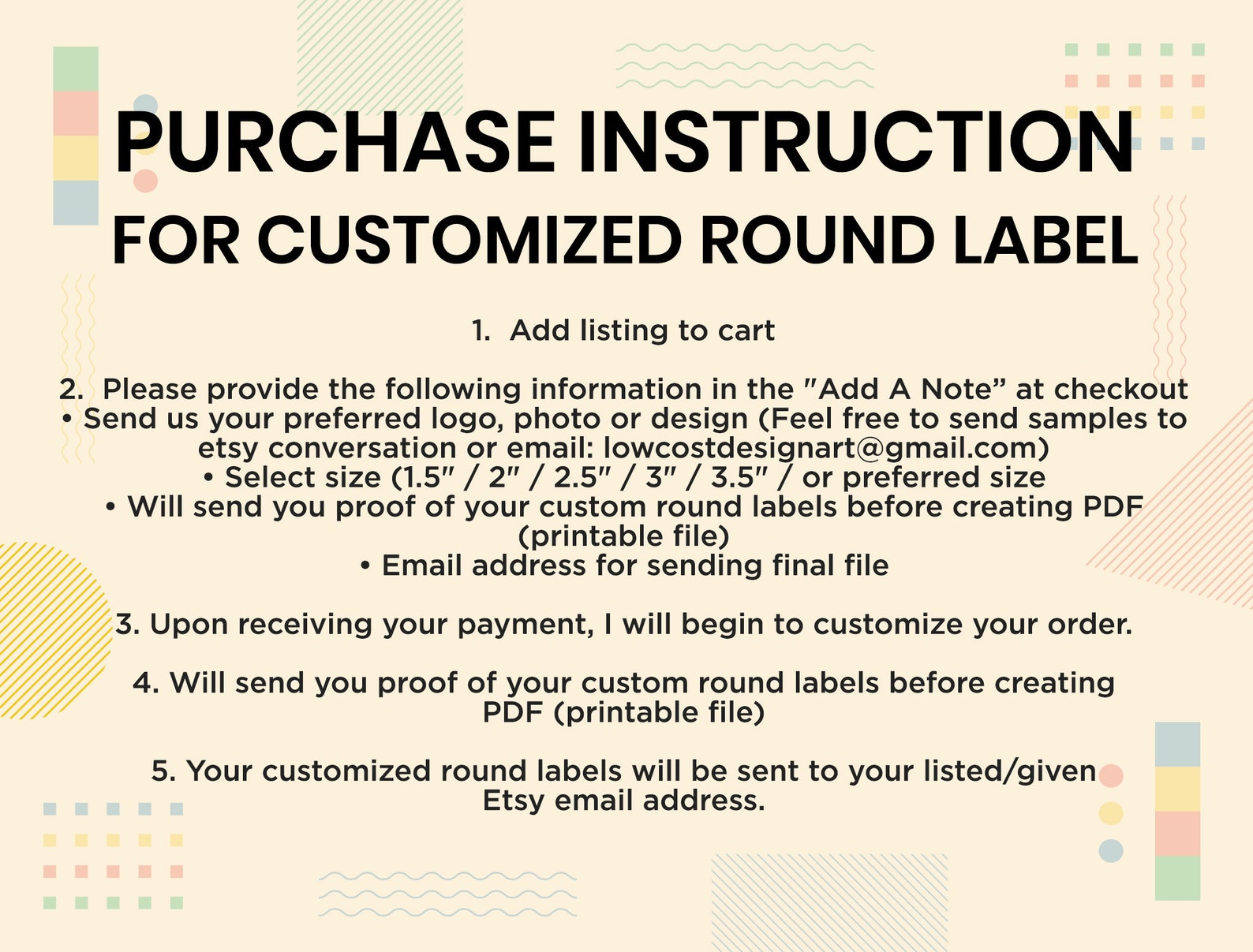 Custom Round Labels Custom Printable Round Labels Custom | Etsy
