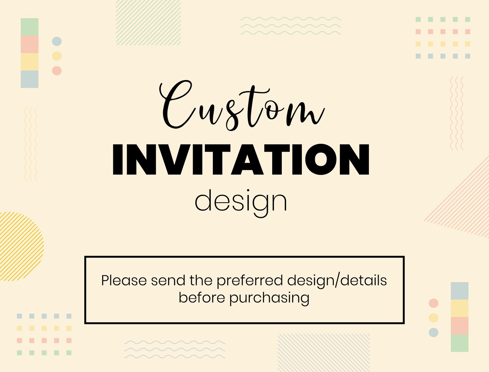 Custom Invitation Design Custom Printable Invitation Design | Etsy