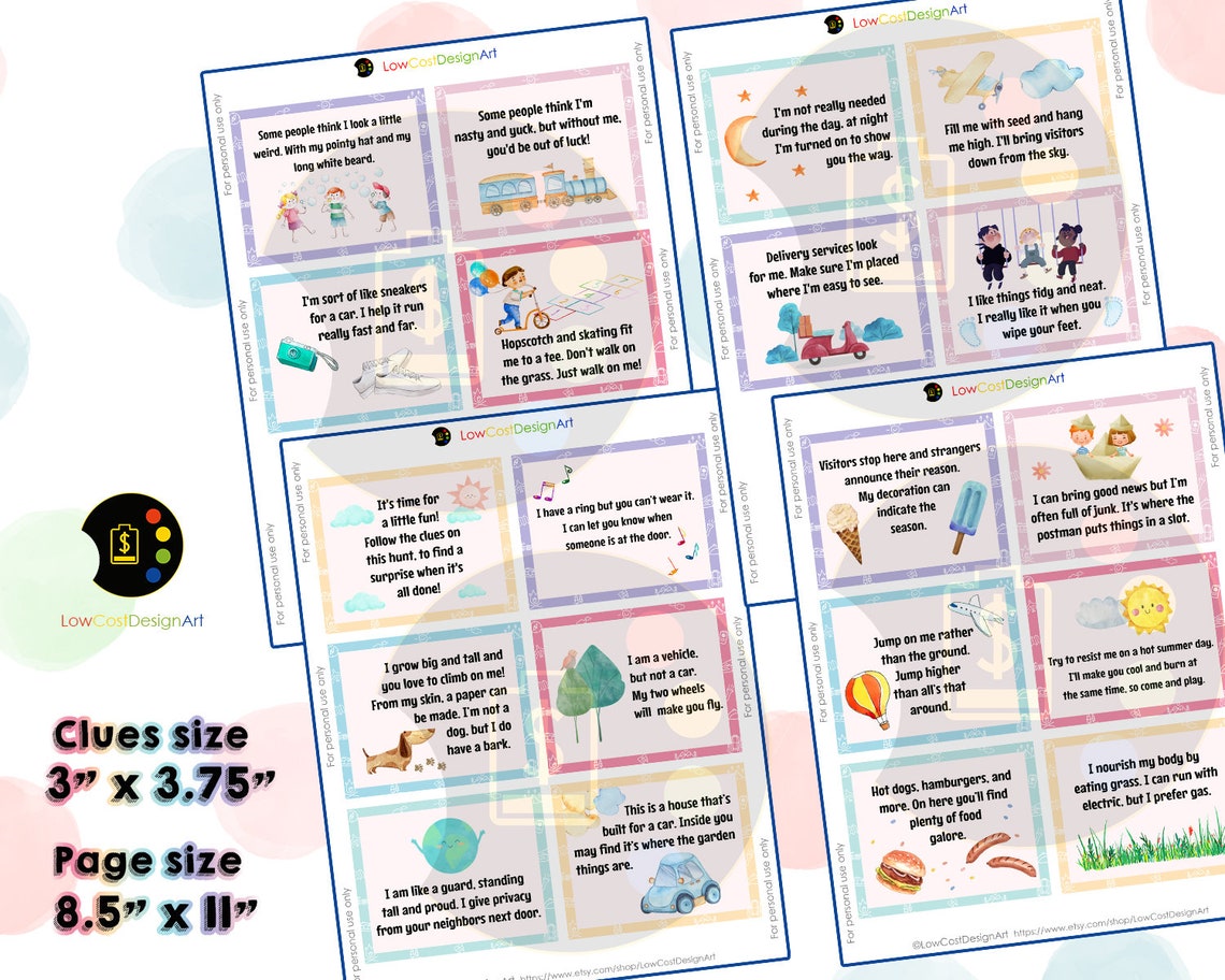 Outdoor Treasure Hunt Clues Outdoor Scavenger Hunt Riddle | Etsy