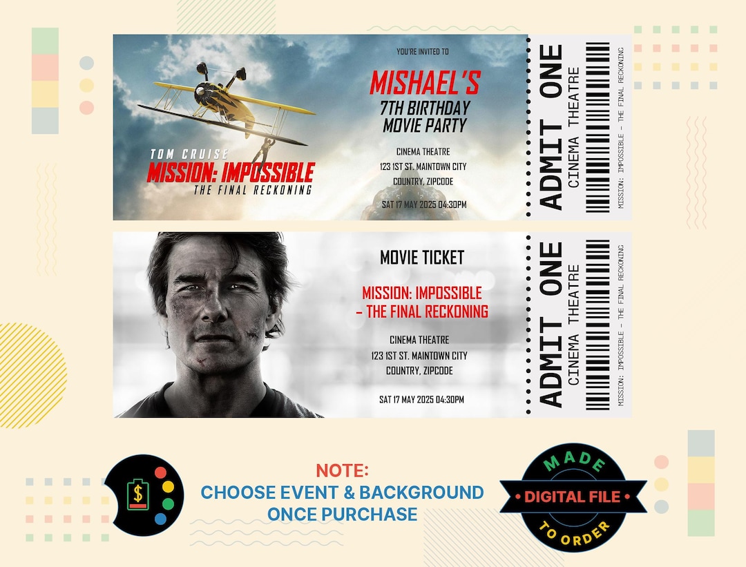 MISSION IMPOSSIBLE the Final RECKONING Invitation, Mission Impossible ...