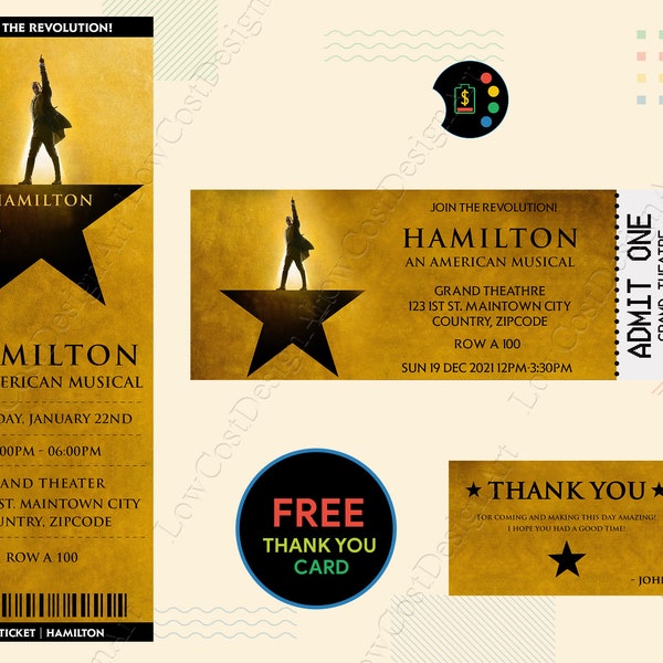 Hamilton Birthday Invitation - Etsy