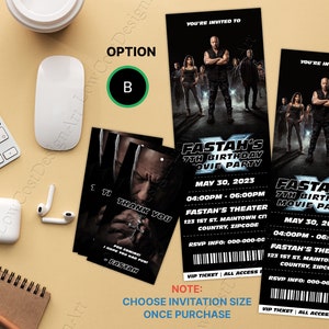 FAST X Birthday Invitation, Fast X Movie Ticket, Fast X Invitation ...