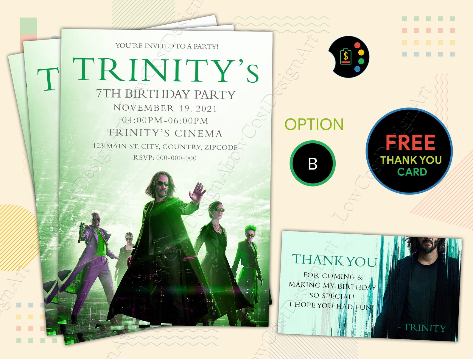 The Matrix Birthday Invitation the Matrix Movie Ticket the - Etsy UK