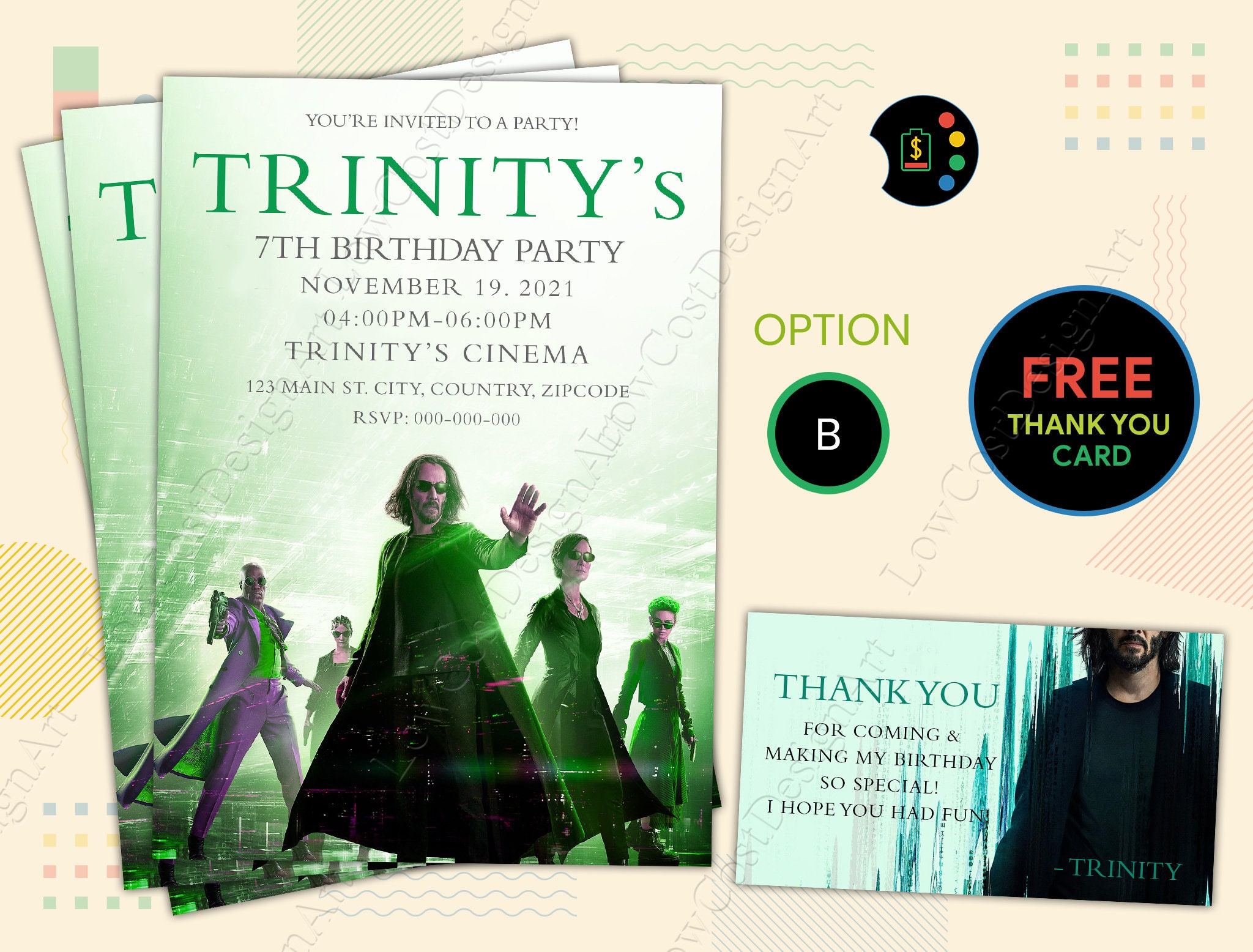 The Matrix Birthday Invitation the Matrix Movie Ticket the - Etsy UK