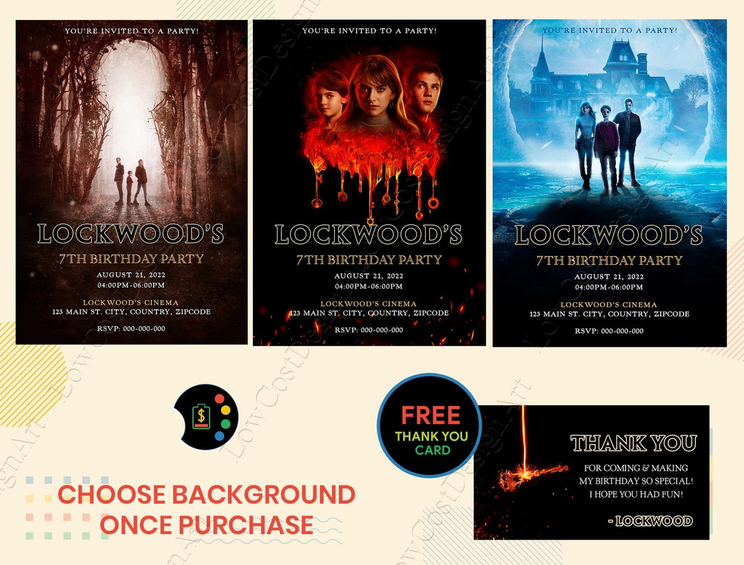 Locke and Key Birthday Invitation, Locke and Key Birthday, Locke & Key ...