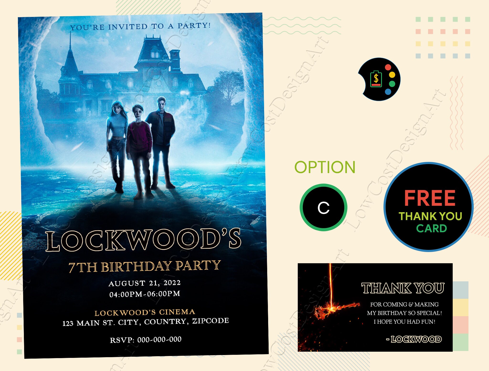 Locke and Key Birthday Invitation Locke and Key Birthday - Etsy