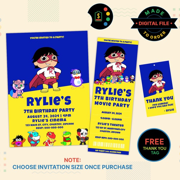 Ryans World Birthday - Etsy