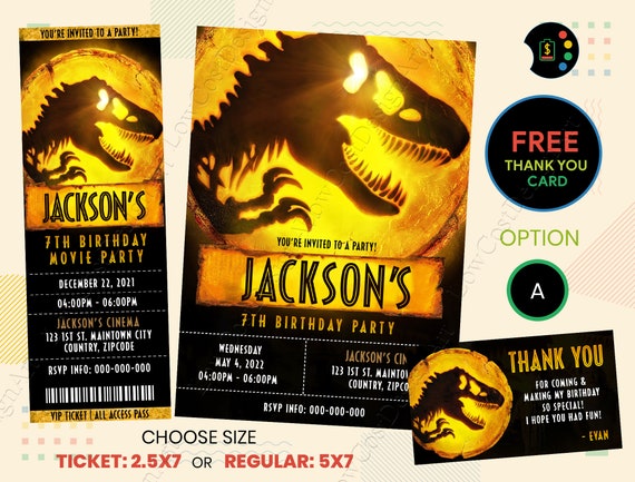Free Editable Template Jurassic World Dominion Invitation 02 2023 | atelier-yuwa.ciao.jp