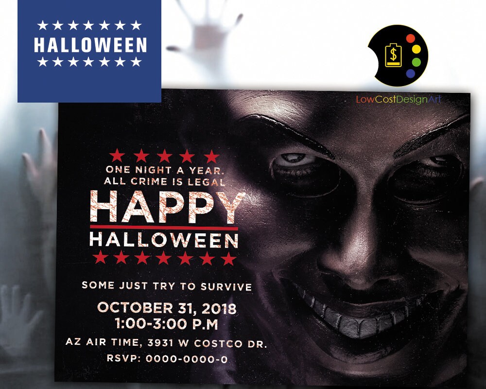 The Purge Invitation the Purge Birthday Invitation the Purge - Etsy